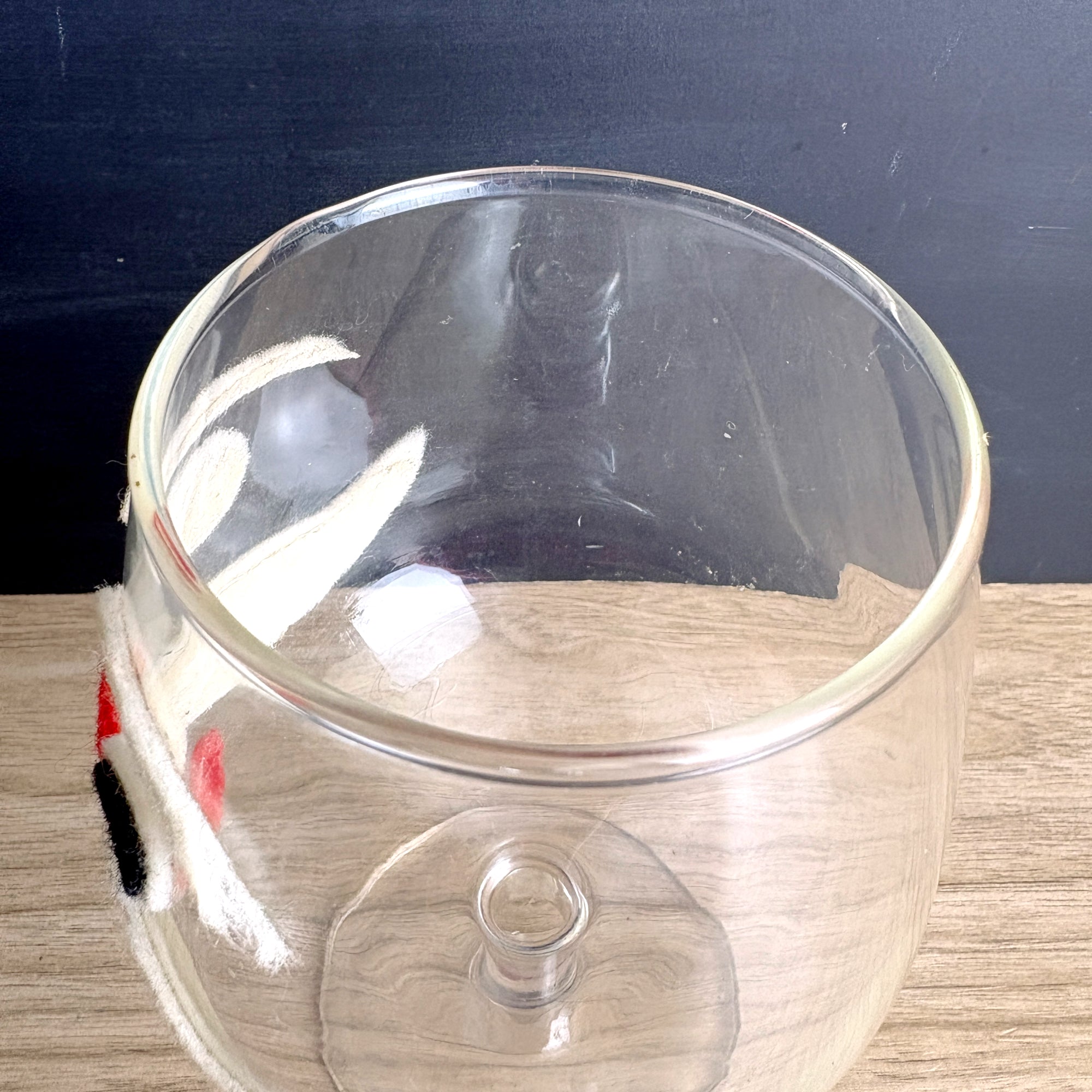 Vintage 1960s Santa brandy snifter craft – felt face candy dish – retr ...