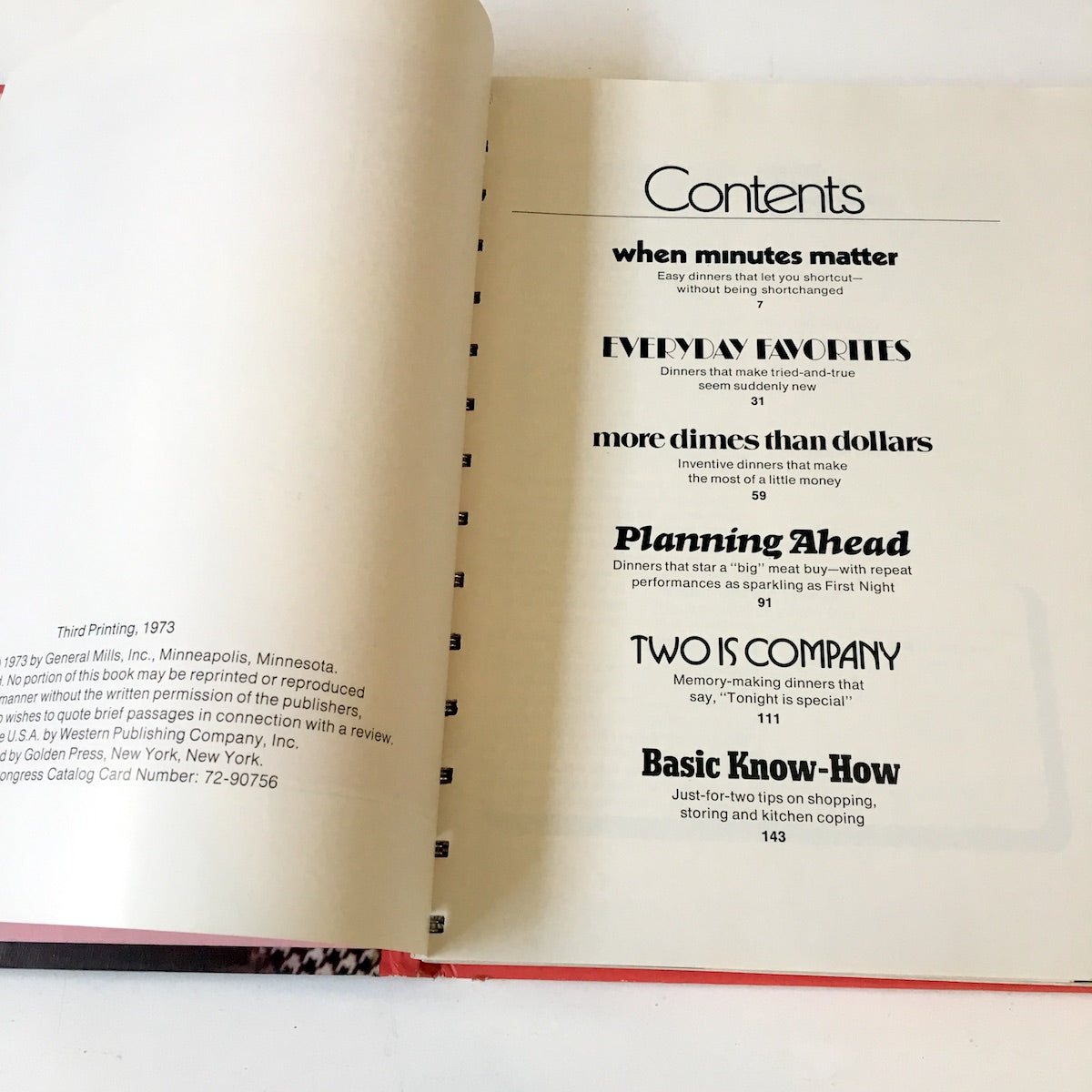 Betty Crocker's Dinner for Two Cookbook - 1973 third edition - hardcov ...